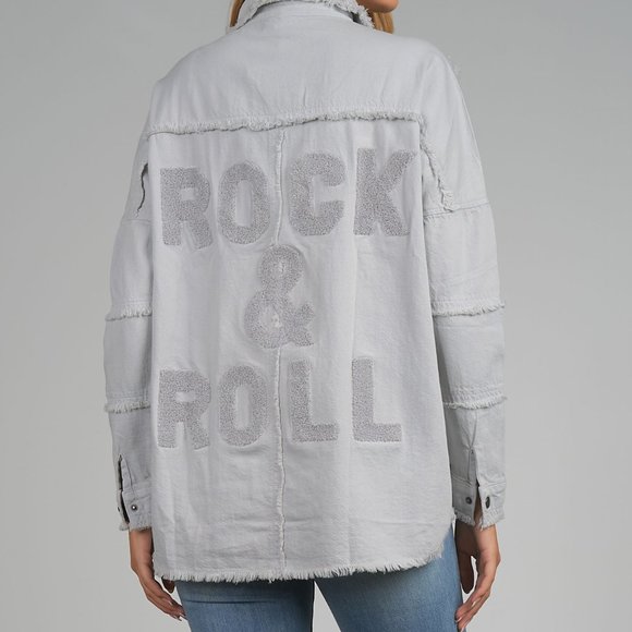 Elan | Jackets & Coats | Elan Rock Roll Denim Shacket Jacket For Women ...